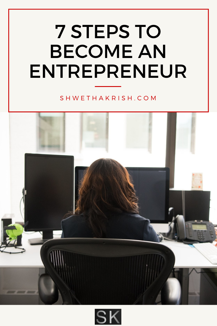 7 Steps to become an Entrepreneur - Shwetha CK